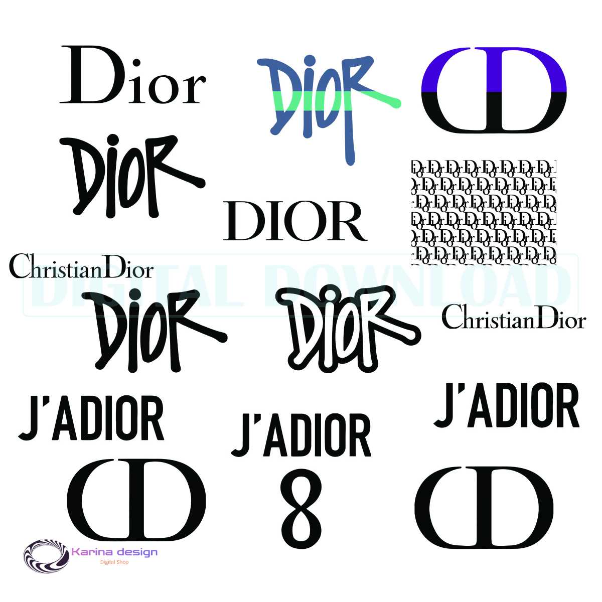 Christian Dior Luxury Brand Bundle Svg, Brand Svg File | Inspire Uplift