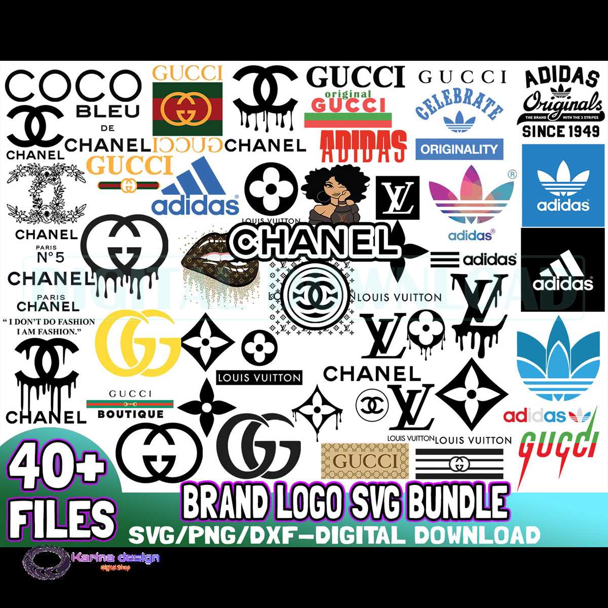 40 Files Clothing Brand Logo SVG File | Inspire Uplift