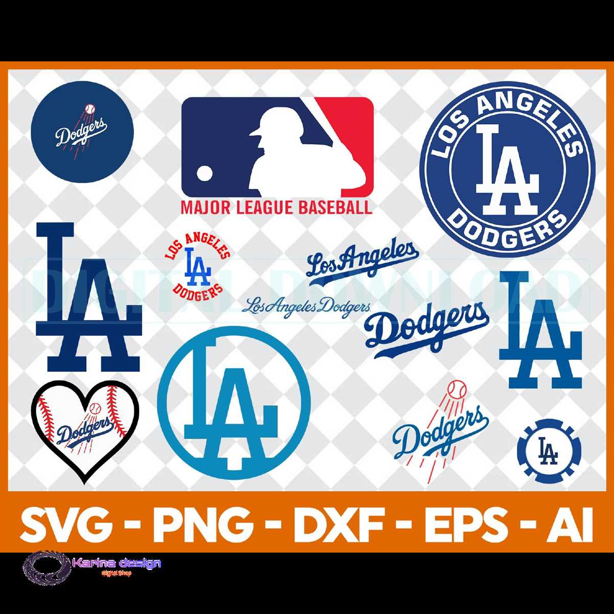 LA Dodgers Baseball Team SVG File | Inspire Uplift