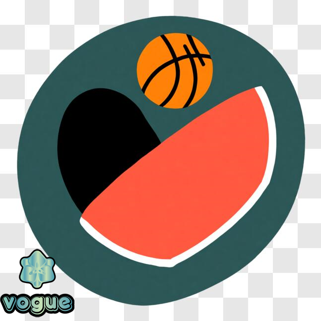 Watermelon and Basketball in Upside Down Heart Shape PNG Des - Inspire ...