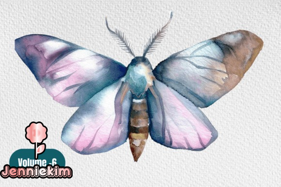 Watercolor Clipart. Moth Boho Butterfly Design 101 | Inspire Uplift