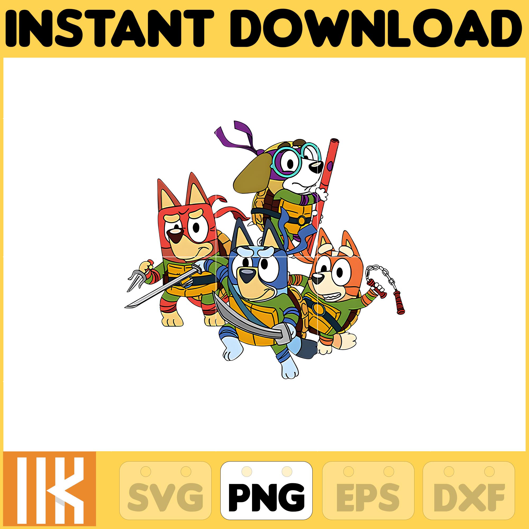 Bluey Turtle Png, Bluey Chacracter Png, Instant Download | Inspire Uplift