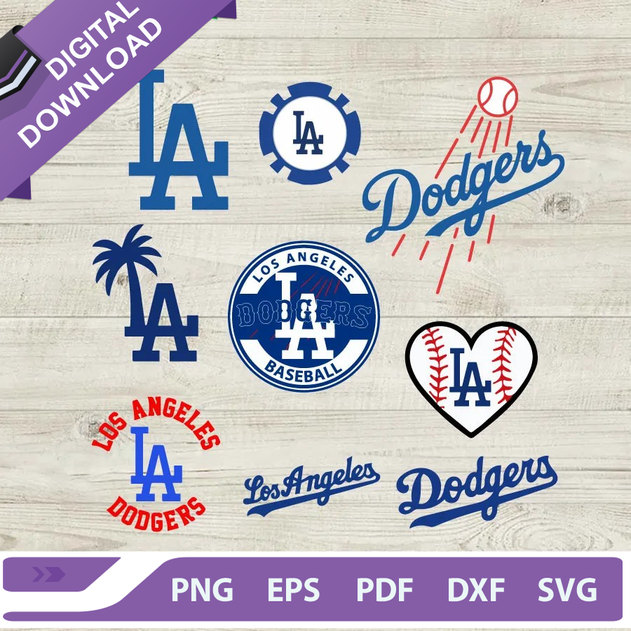 LA Dodgers Baseball SVG Bundle, LA Dodgers Baseball Logo SVG | Inspire ...