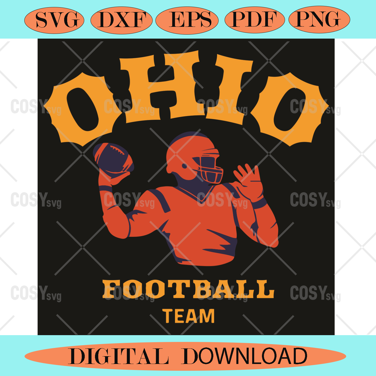 Ohio Football Team Svg Sport Svg, Ohio Football Svg,NFL svg, | Inspire ...