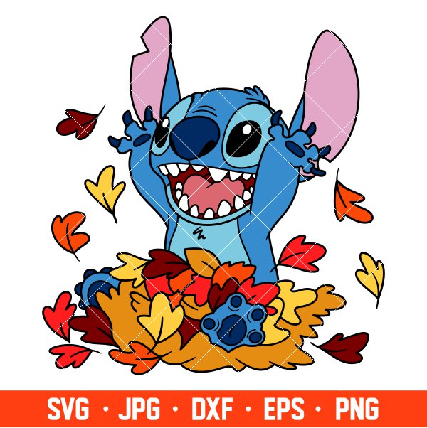 Stitch Autumn Leaves Svg, Lilo & Stitch Svg, Disney Svg, Cri - Inspire ...