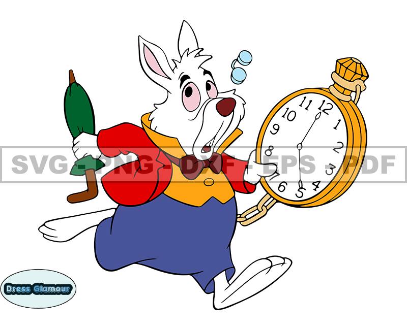White Rabbit Svg, Alice in Wonderland Svg, Cartoon Customs S | Inspire ...