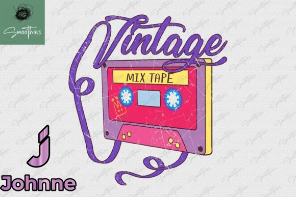 Vintage Mixtape Cassette Retro PNG Design 24 | Inspire Uplift