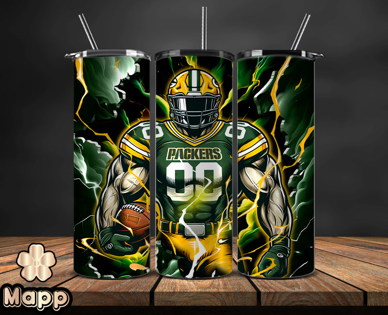 Green Bay Packers Tumbler Wraps, Logo NFL Football Teams PNG | Inspire ...