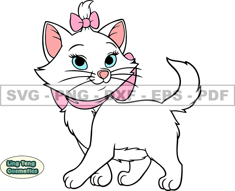 Disney Cat Marie Svg, Kitten Cat Marie Png, Cartoon Customs | Inspire ...