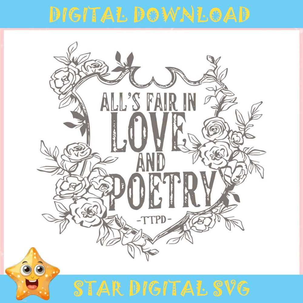 Alls Fair In Love And Poetry Floral Crest ,Trending, Mothers | Inspire ...