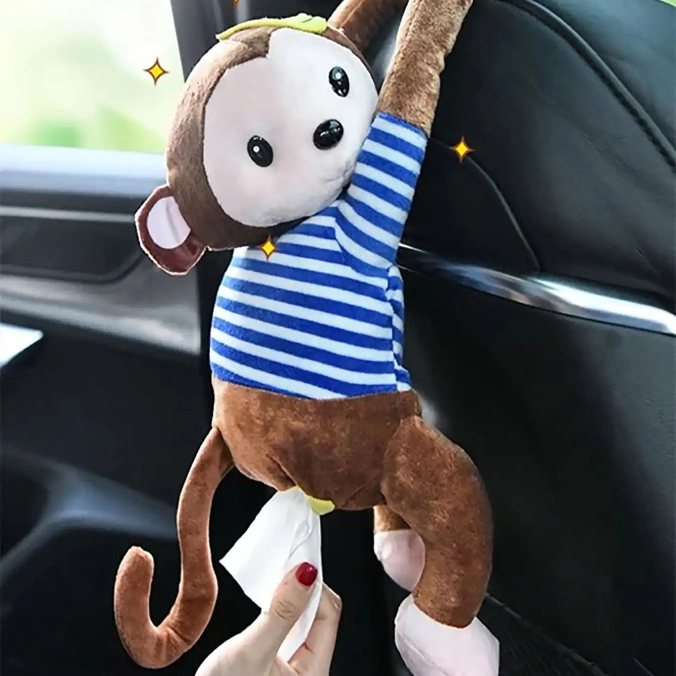 Creative monkey shaped car tissue box - Inspire Uplift