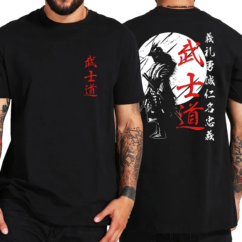 Japan Samurai Spirit T Shirts For Men Japanese Style Back Pr | Inspire ...