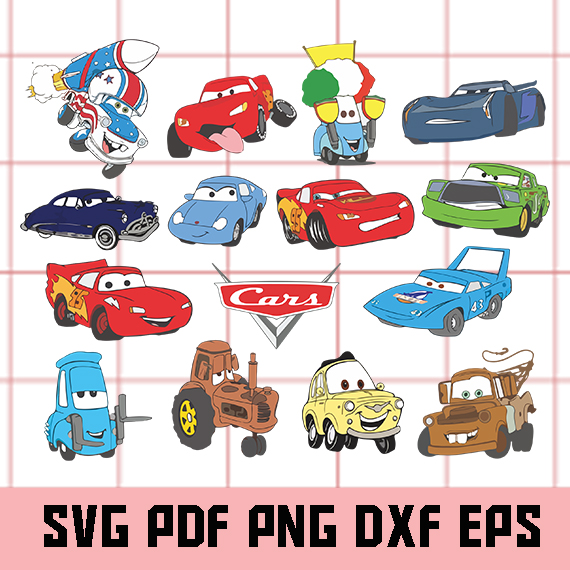 Cars Svg, Cars Cricut, Cars Cutfile, Cars Silhouette, Cars 3 | Inspire ...