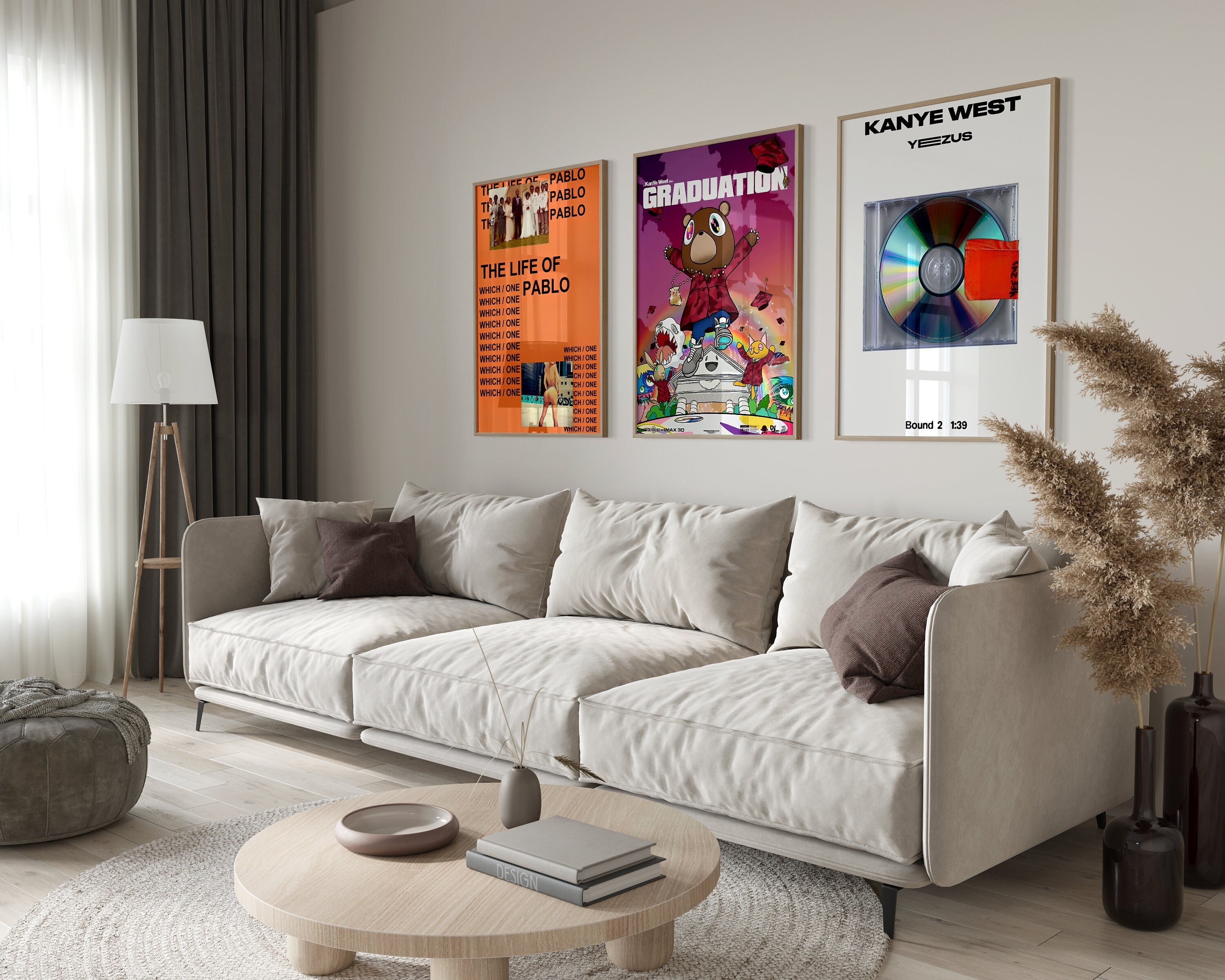Kanye West Set of 3 Posters, Graduation Album Cover, Ye Grap | Inspire ...
