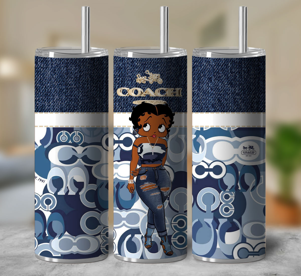 Designer COACH 20oz Tumbler Wrap, Coach Design PNG, 20oz Ski | Inspire ...