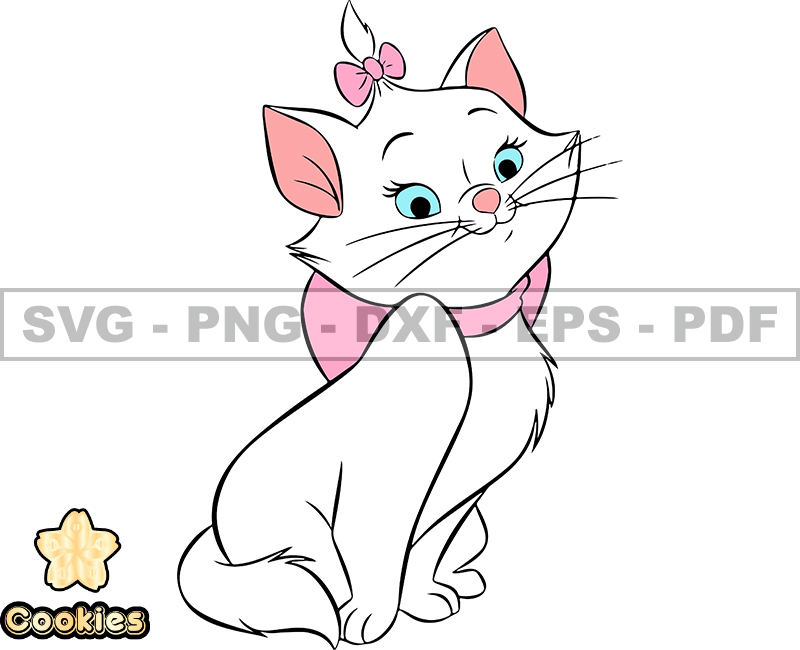 Disney Cat Marie Svg, Kitten Cat Marie Png, Cartoon Customs - Inspire ...