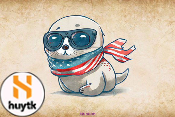 Patriotic Rabbit Clipart 4th of July Design 35 - Inspire Uplift