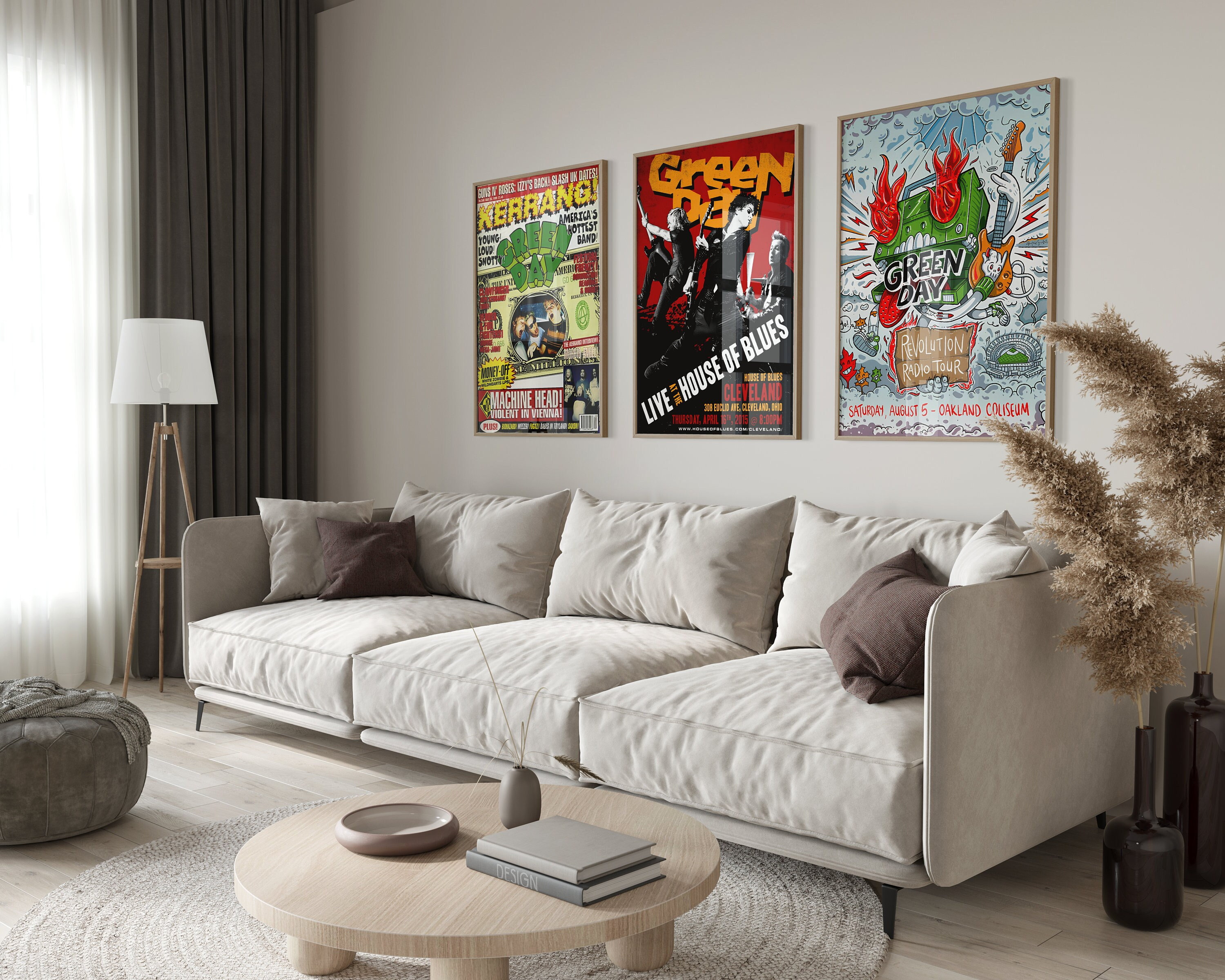 Green Day Set of 3 Posters, Green Day Poster, Rare Band Art, | Inspire ...