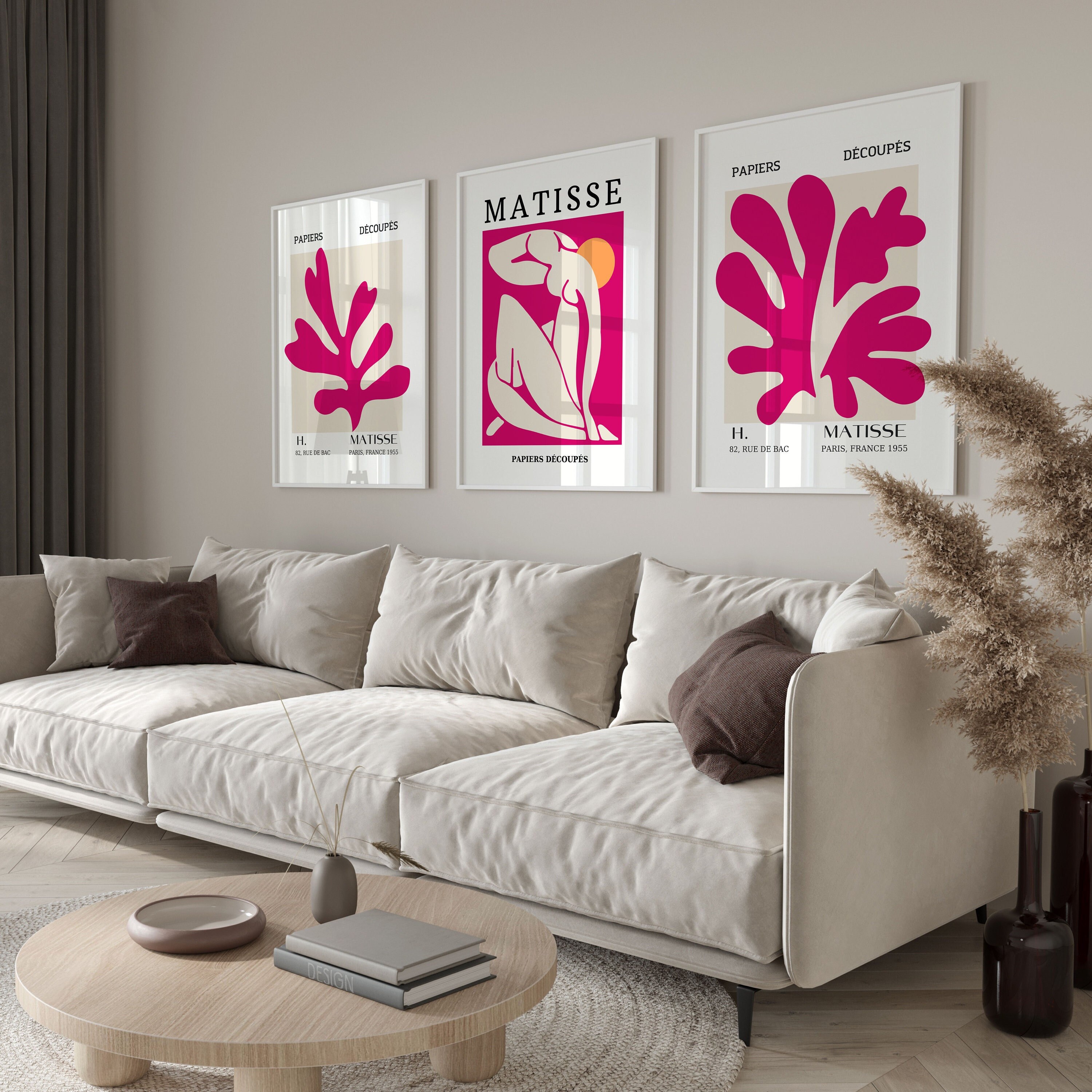 Rose Pink Henri Matisse Set of 3, Gallery Wall Set, Matisse | Inspire ...