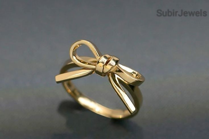 Bow Ring, 18K Gold Plating Finish,Ring, Cute Ribbon Statemen | Inspire ...
