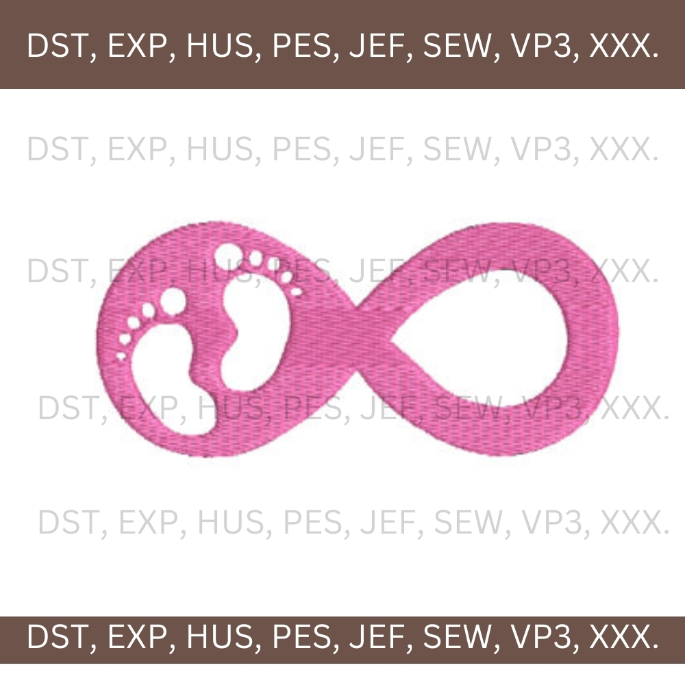 Baby Feet Infinity Embroidery Design - Digital Download for | Inspire ...