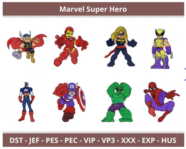 Marvel Super Hero Embroidery Design - Machine Embroidery Pat | Inspire ...