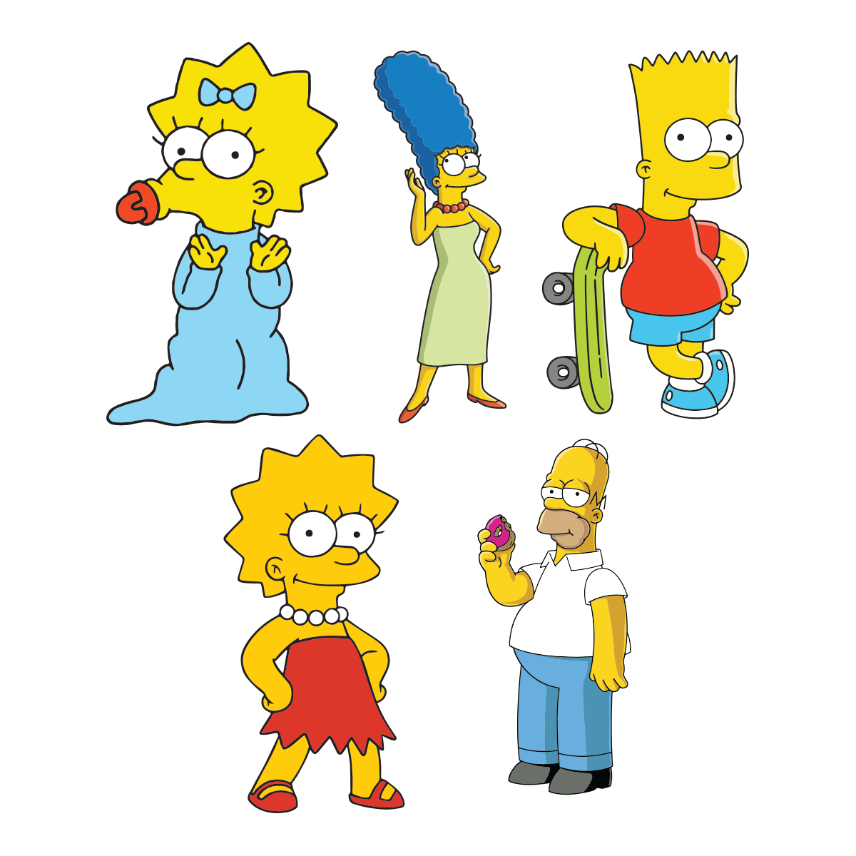 The Simpsons Bundle - Cartoon Homer Marge Bart Lisa Maggie - | Inspire ...