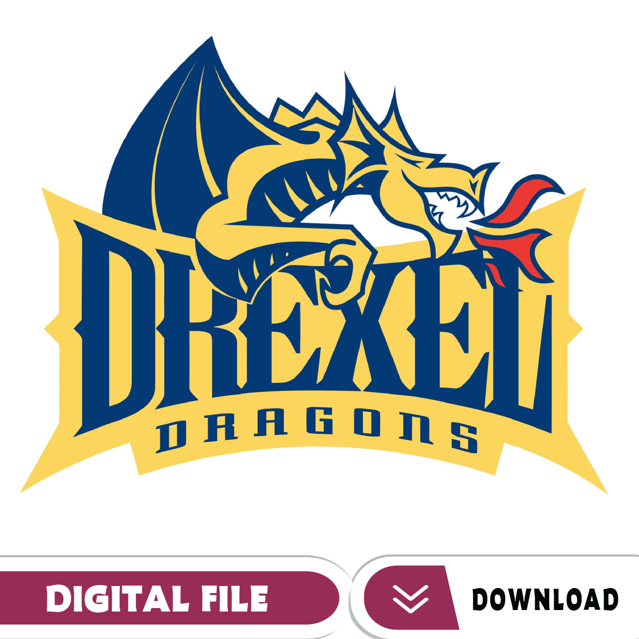 Drexel Dragons Svg, Football Team Svg, Basketball, Collage, | Inspire ...