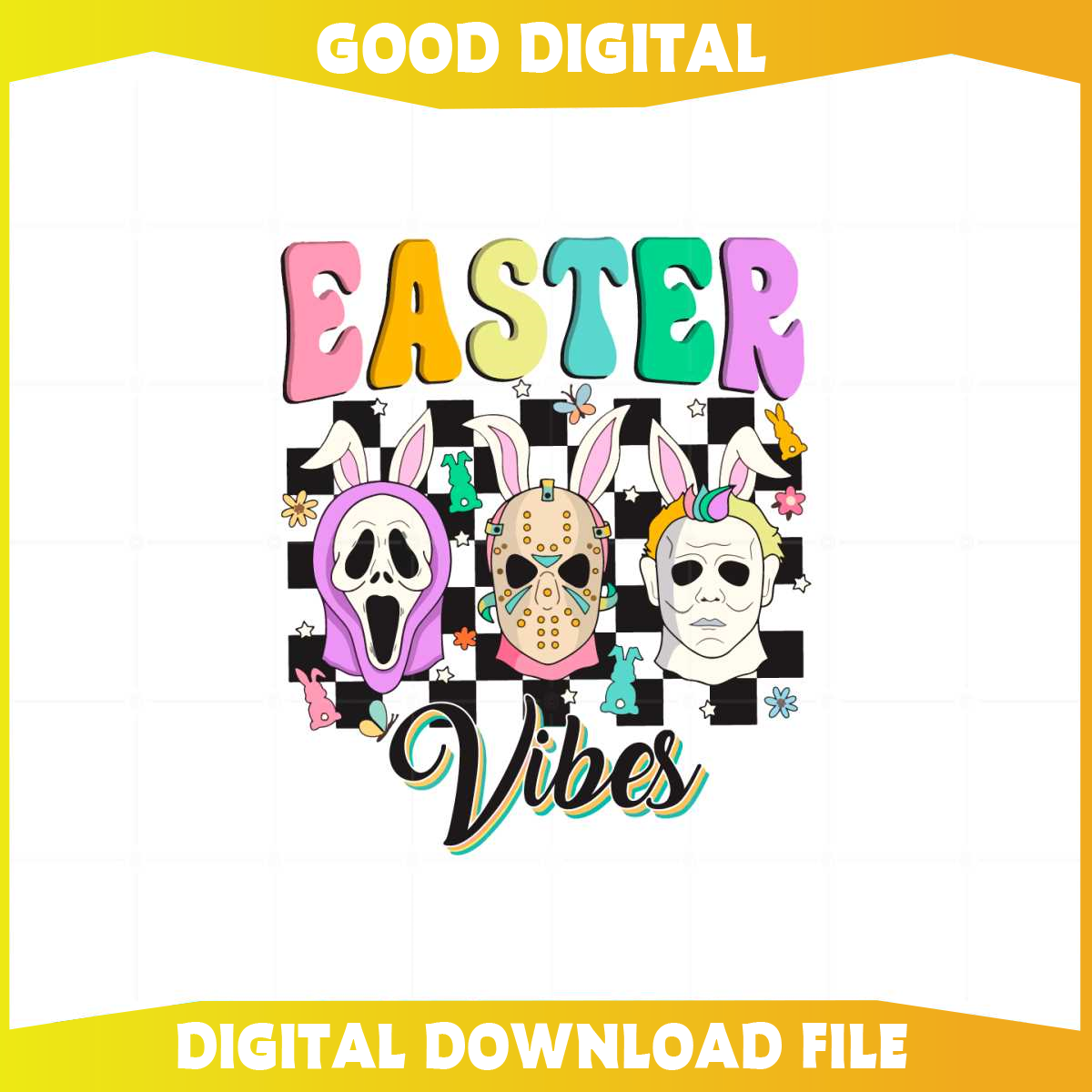Easter Vibes Serial Killer Comfort Colors Svg Cutting File26 | Inspire ...