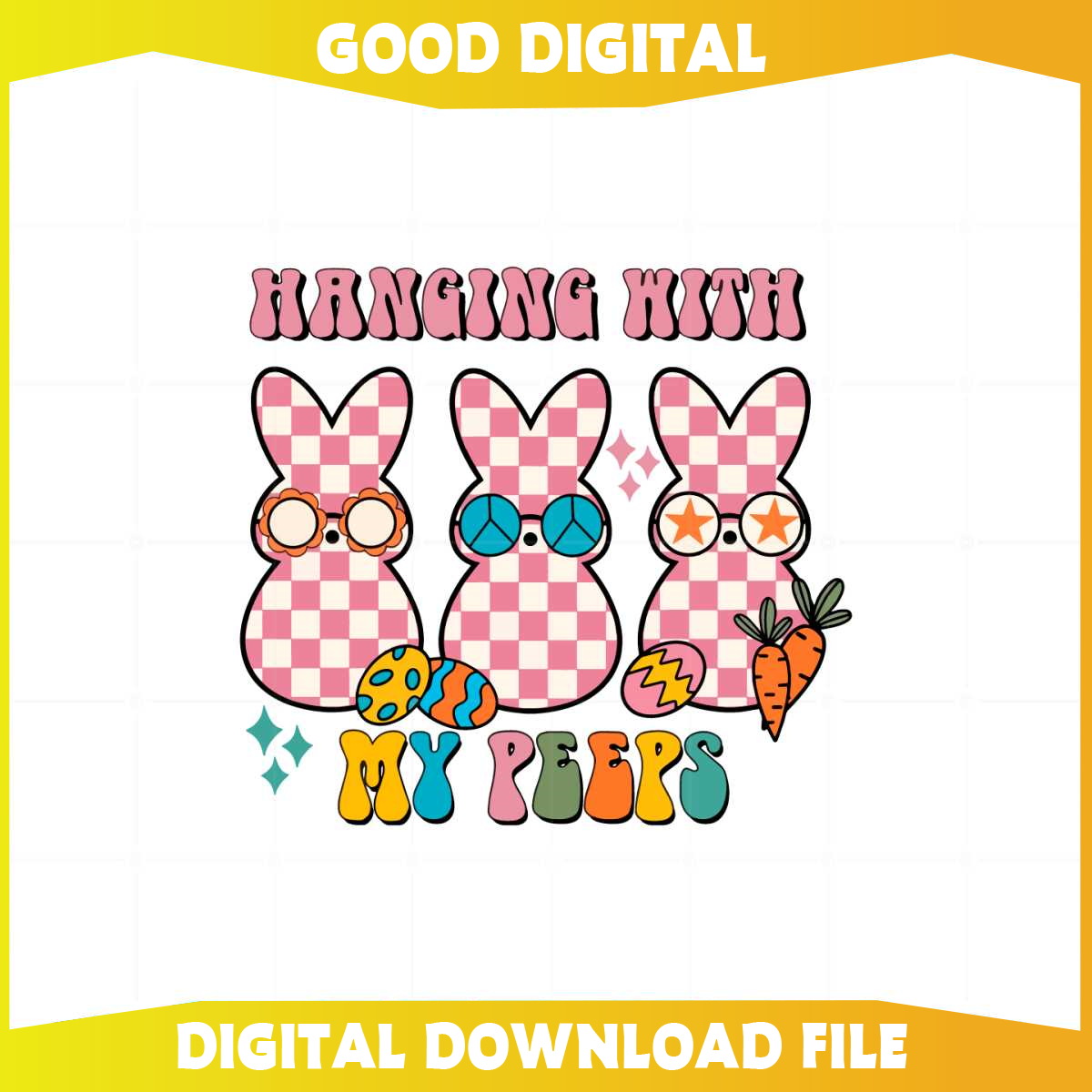 Hanging With My Peeps Cute Easter Peeps SVG Cutting Files353 | Inspire ...