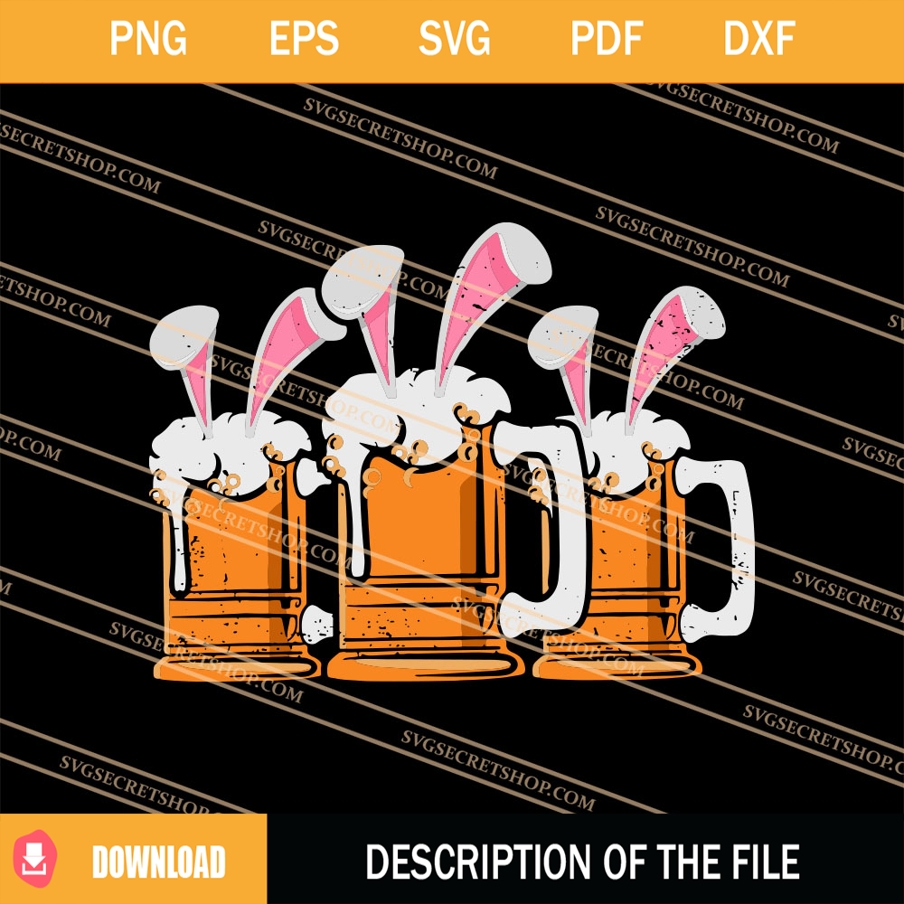 Bunny Beer Drinking Easter Day SVG, Easter Day SVG, Bunny Be | Inspire ...