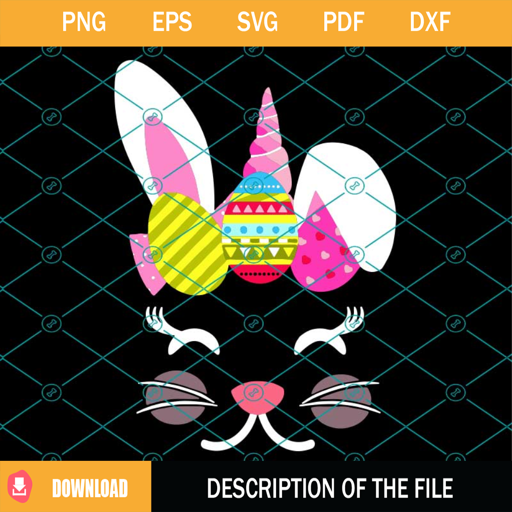 Cute Unicorn Easter Bunny Svg, Easter Day Svg, Easter Svg, E | Inspire ...