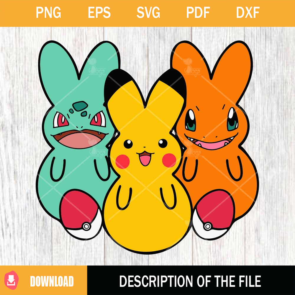 Easter Pokemon SVG, Pikachu Happy Easter Day SVG, Easter Bun | Inspire ...