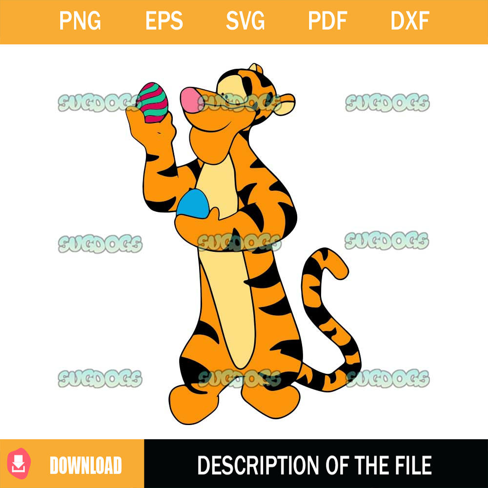 Easter Tigger Winnie The Pooh SVG 1 | Inspire Uplift