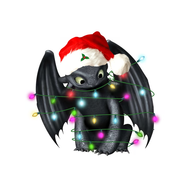 Toothless Svg, Cartoon Svg, Santa Hat Svg, Christmas Light S | Inspire ...