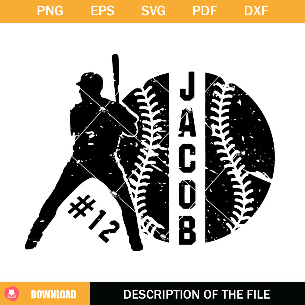 Distressed Baseball svg, Monogram Baseball Svg, Baseball | Inspire Uplift