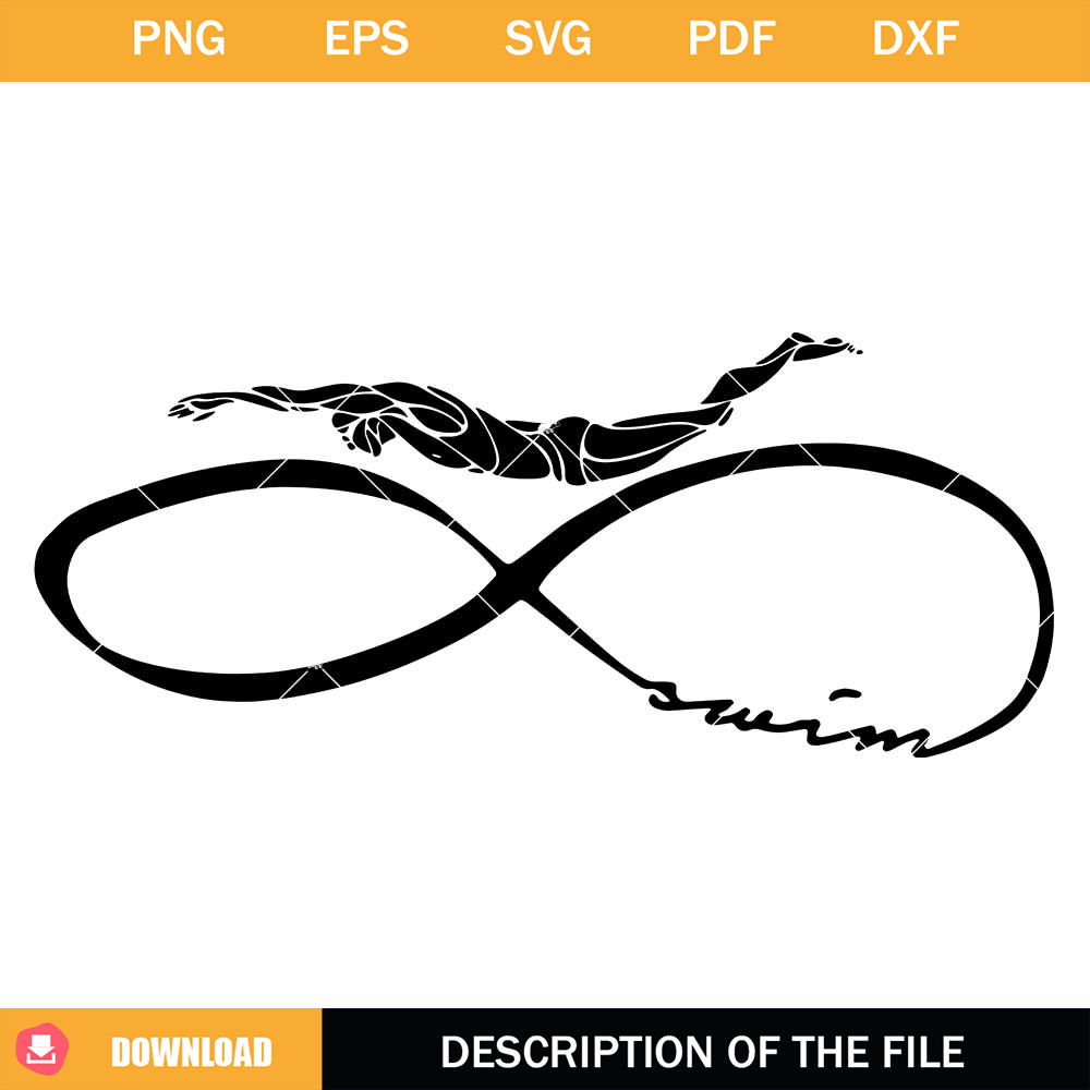 Infinity Swimmer Svg, Athlete Svg, Swimming Svg - Inspire Uplift