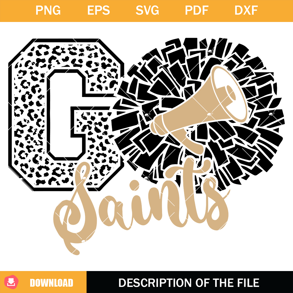 Saints Cheer Svg, Cheerleading Saints Svg, Go Saints Svg - Inspire Uplift