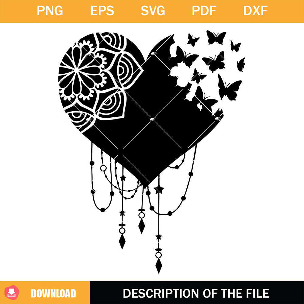 Mandala Heart Svg | Inspire Uplift