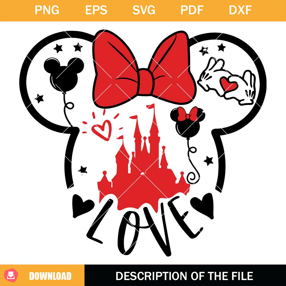 Disney Minnie Love Svg, Minnie Svg, Mouse Minnie Svg | Inspire Uplift