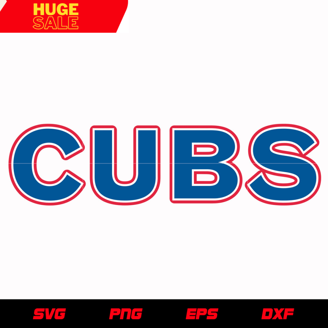 Chicago Cubs Text Logo svg, mlb svg, eps, dxf, png, digital | Inspire ...