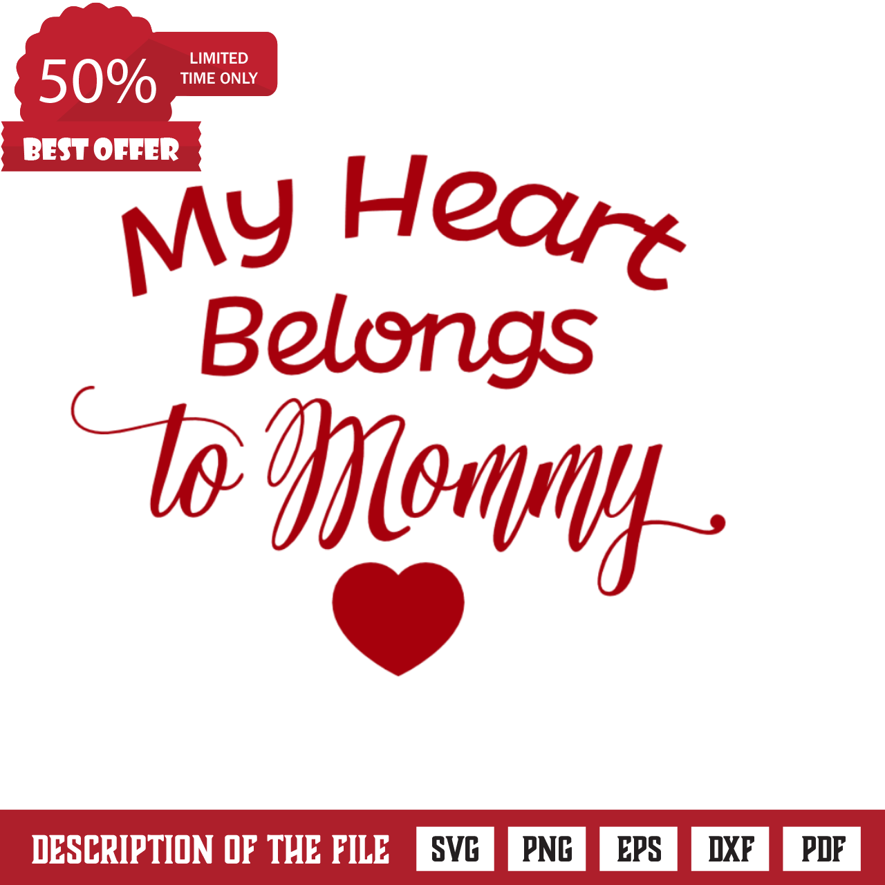 My Heart Belongs To Mommy, Mothers Day Free Svg File, Valent | Inspire ...