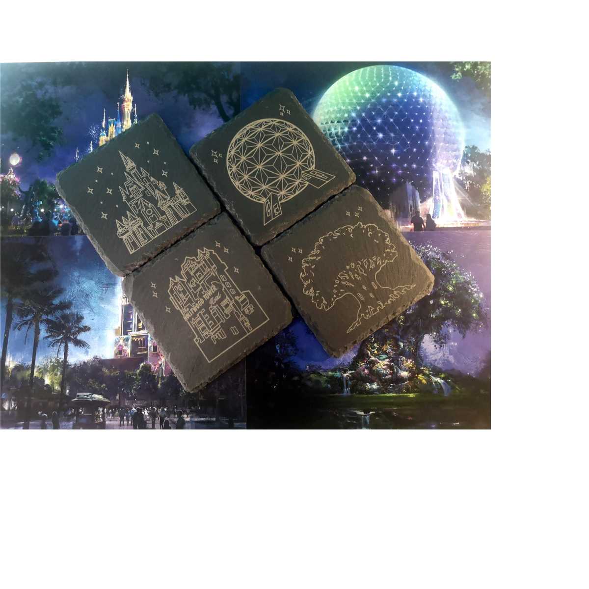 Disney World Slate Coasters - Set of 4 | Inspire Uplift