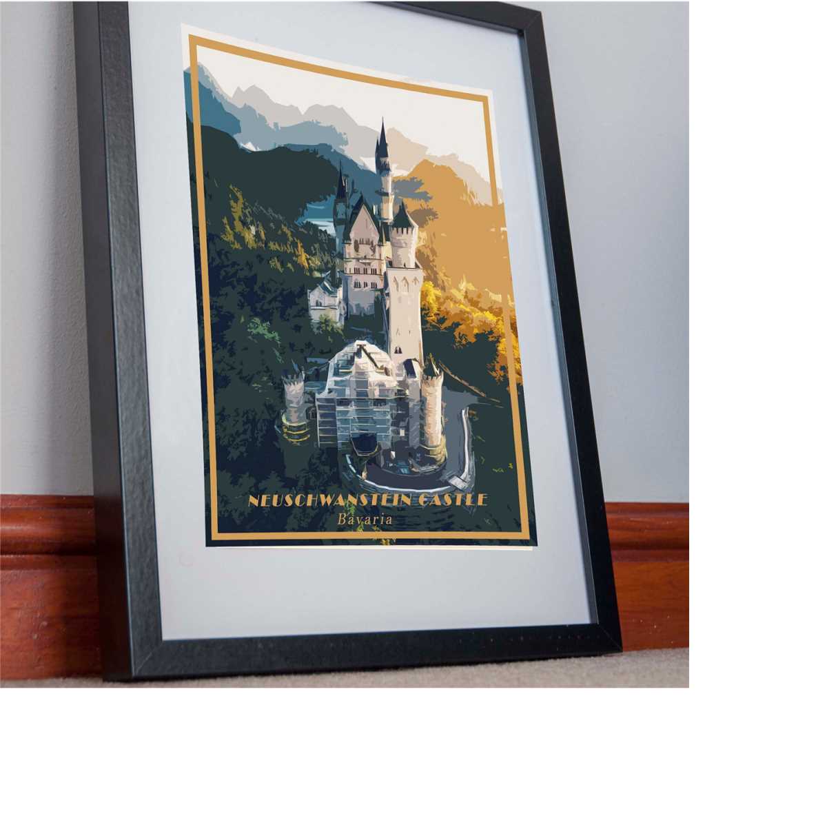 Neuschwanstein Castle Print bavaria germany Poster Wall deco | Inspire ...