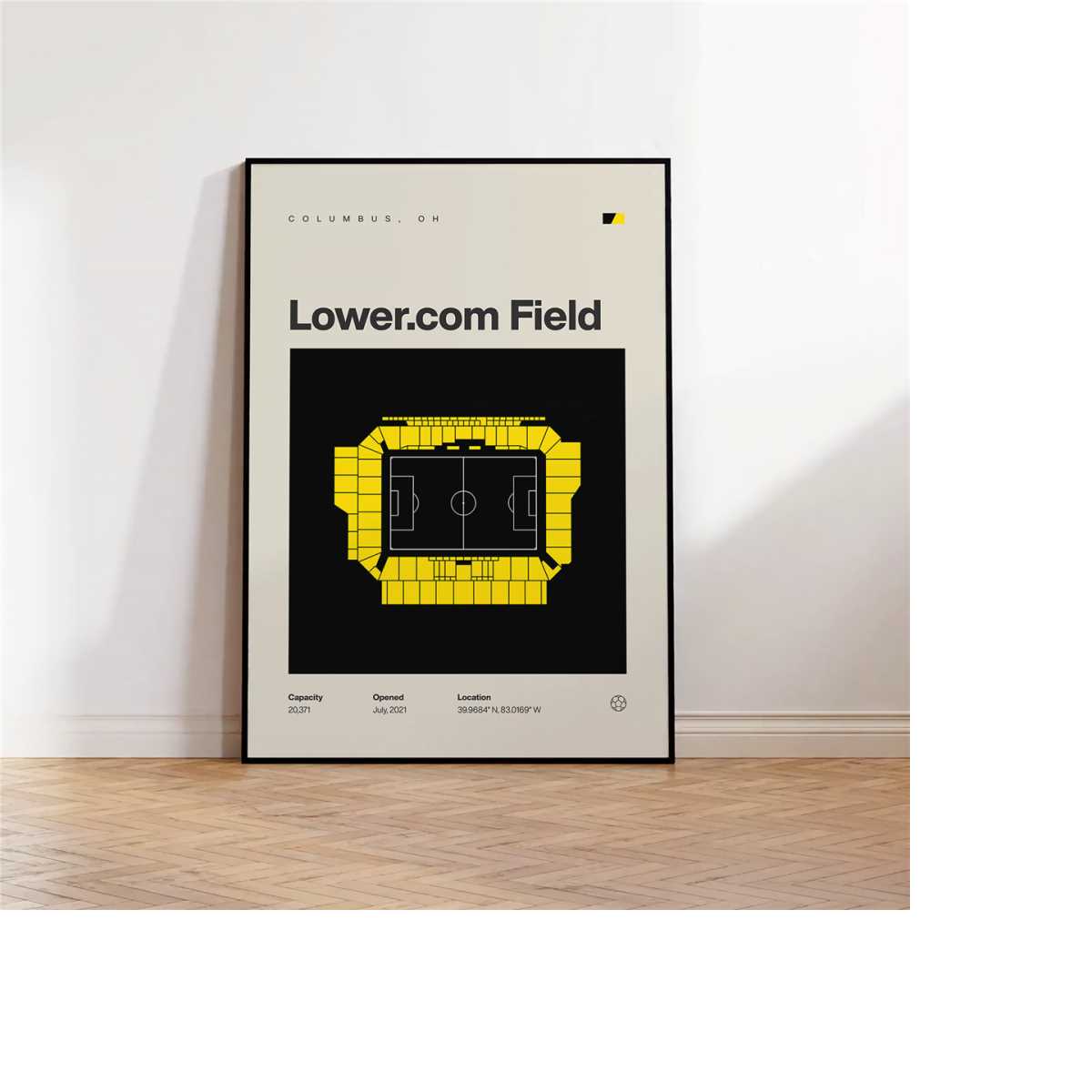 Columbus Crew Poster, Lower.com Field Stadium Print, Mid - Inspire Uplift