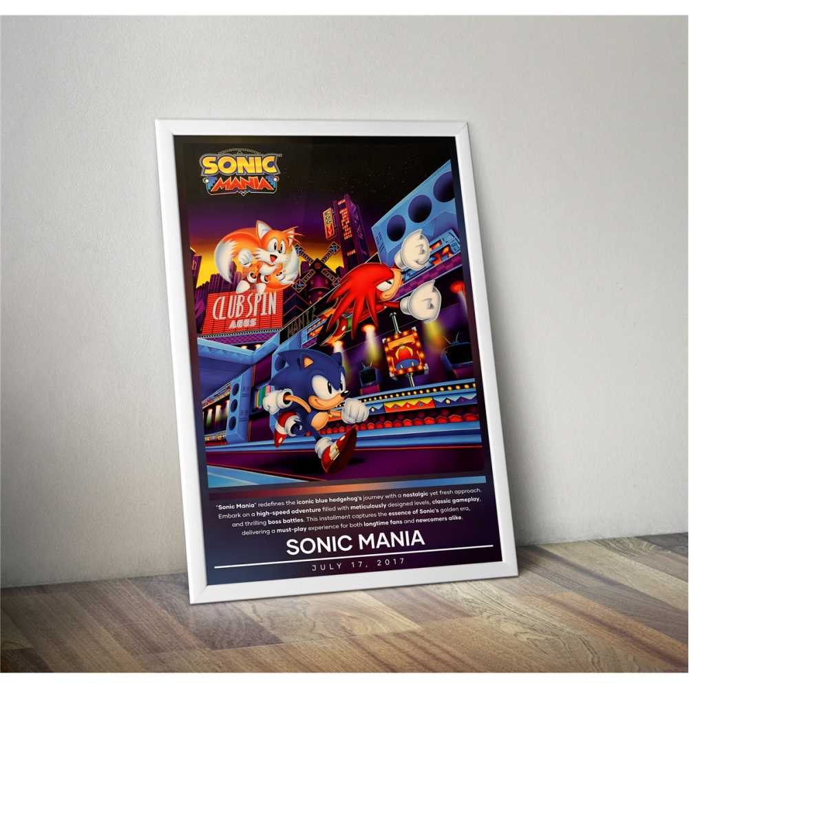 Sonic Mania Poster | Sonic Prints | Gaming | Inspire Uplift