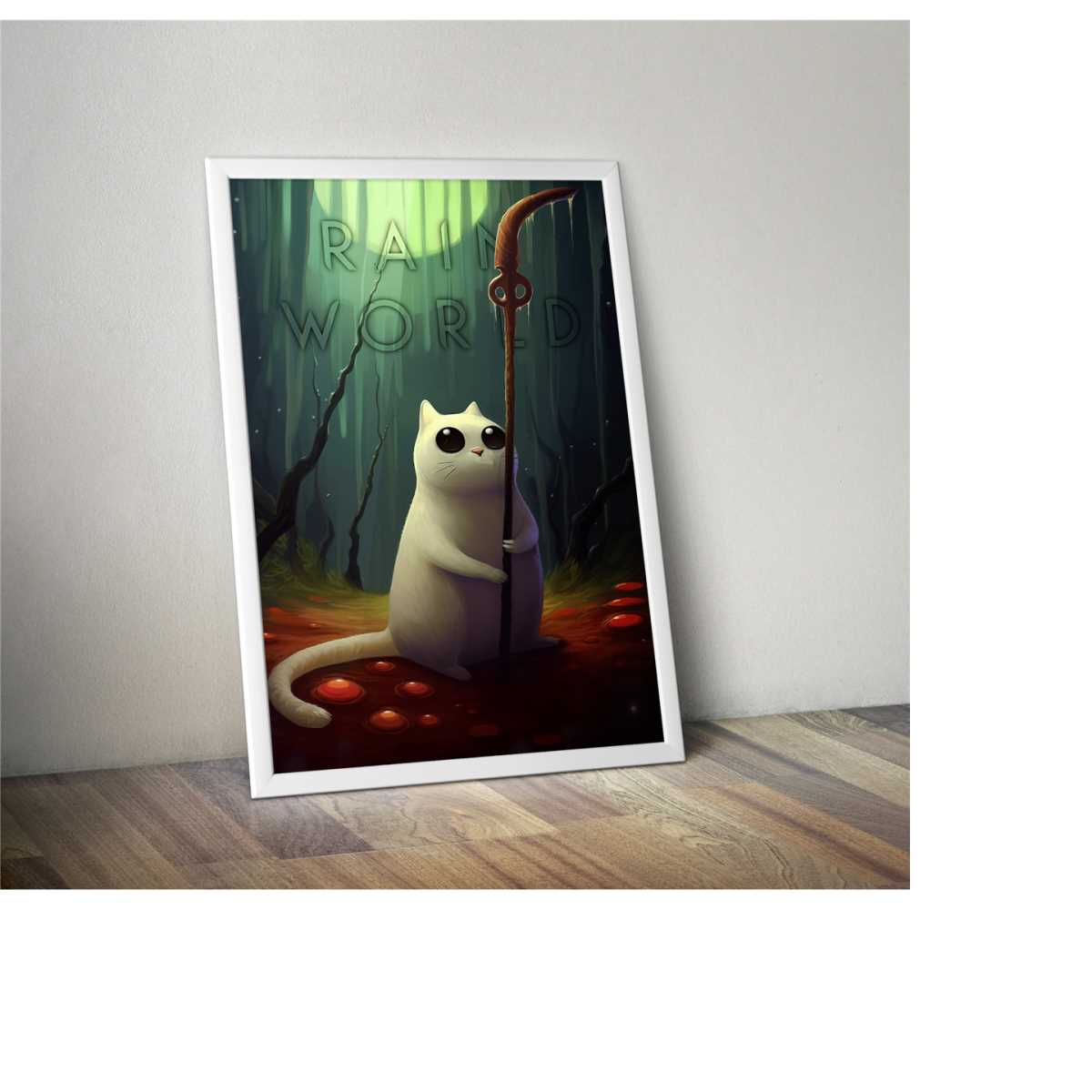 Slug Cat | Rain World Poster | Rain | Inspire Uplift