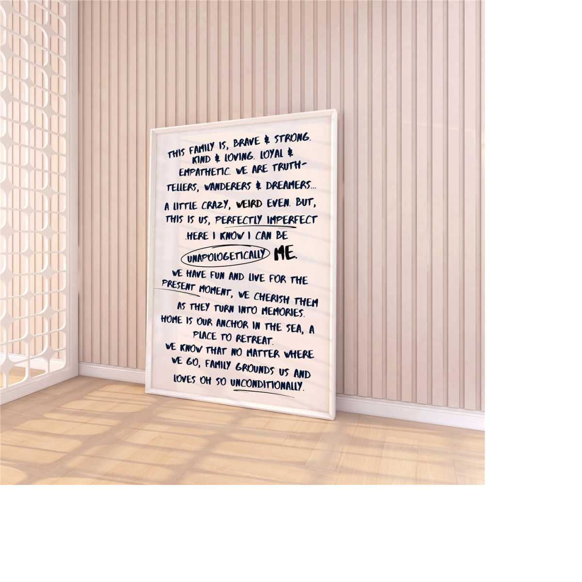 FAMILY MANTRA, Family Poster, Black and White Art, | Inspire Uplift