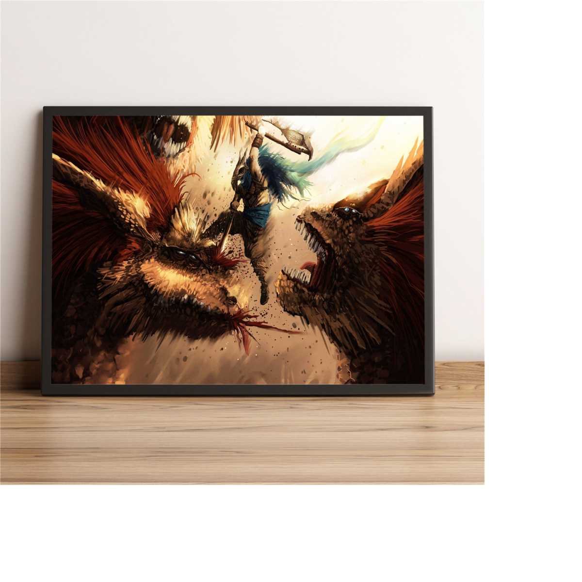 Monster Hunter: World Poster, Artemis Wall Art, The | Inspire Uplift
