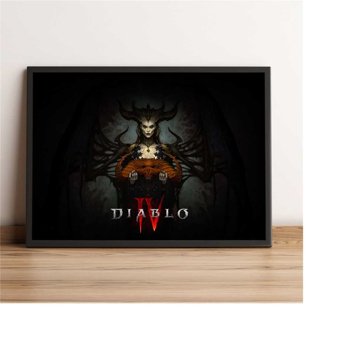 Diablo Poster, Daughter of Hatred Wall Art, Game | Inspire Uplift